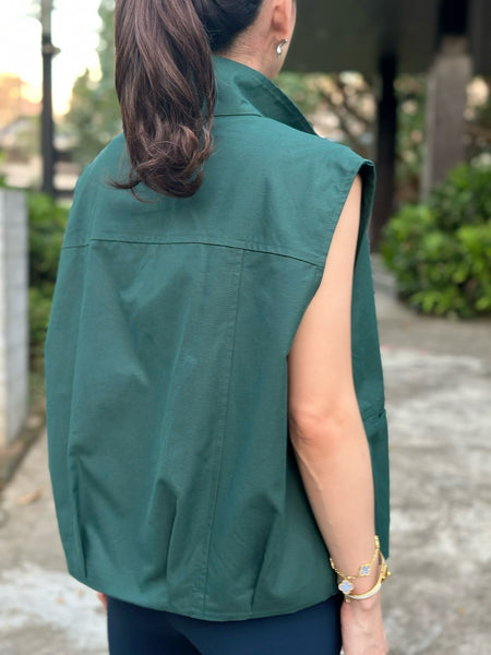 Marian Harrington Vest in Green – Pink Manila